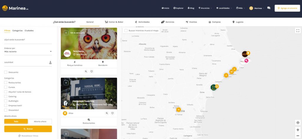 Marinea advertising space